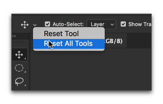 Adobe Photoshop: Resetting Defaults (on the Options Bar and Beyond ...