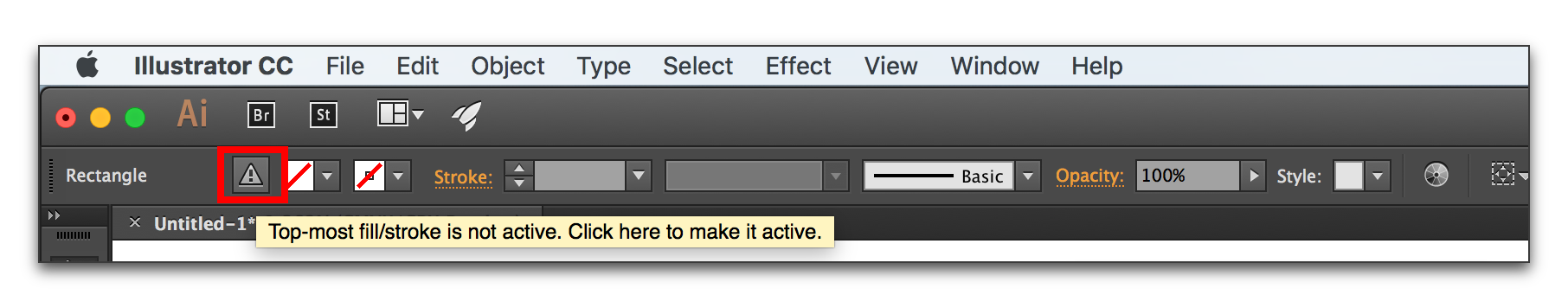 Adobe Illustrator: Gray Triangle by Fill & Stroke – Rocky Mountain Training