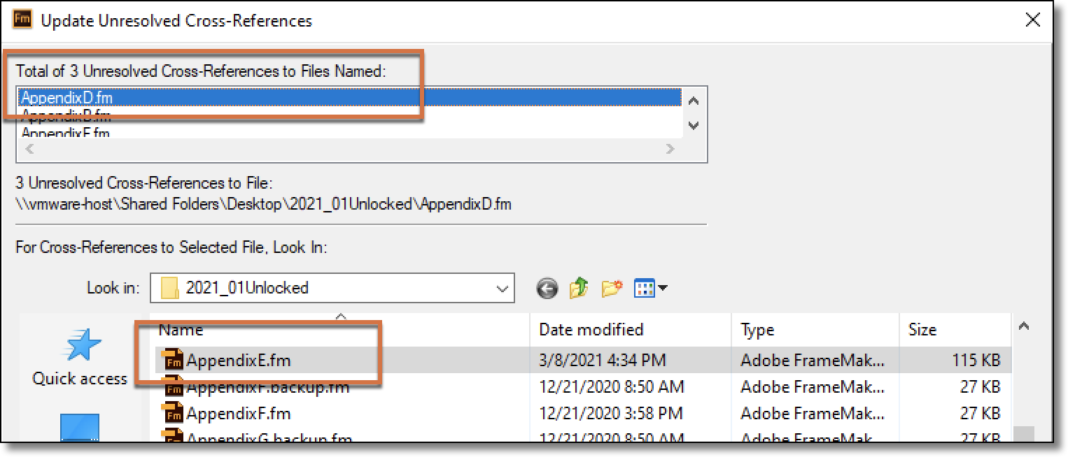 Adobe FrameMaker: Unresolved Cross-References – Rocky Mountain Training