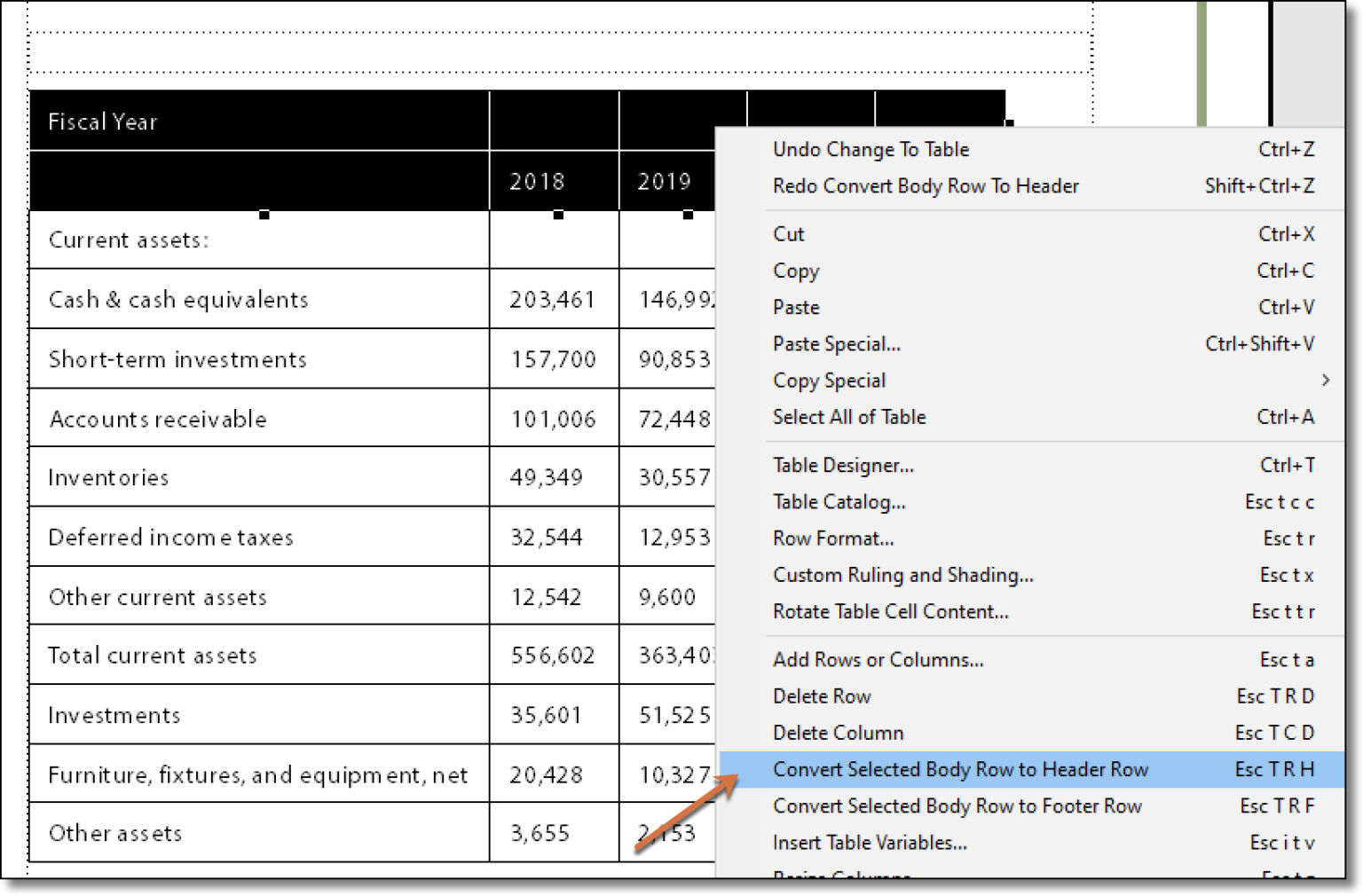 Adobe FrameMaker: Quickly Converting Body Rows to Header Rows – Rocky Mountain Training