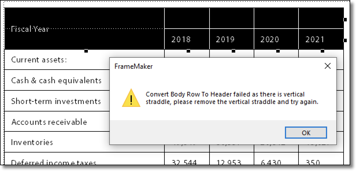 Adobe FrameMaker: Quickly Converting Body Rows to Header Rows – Rocky ...