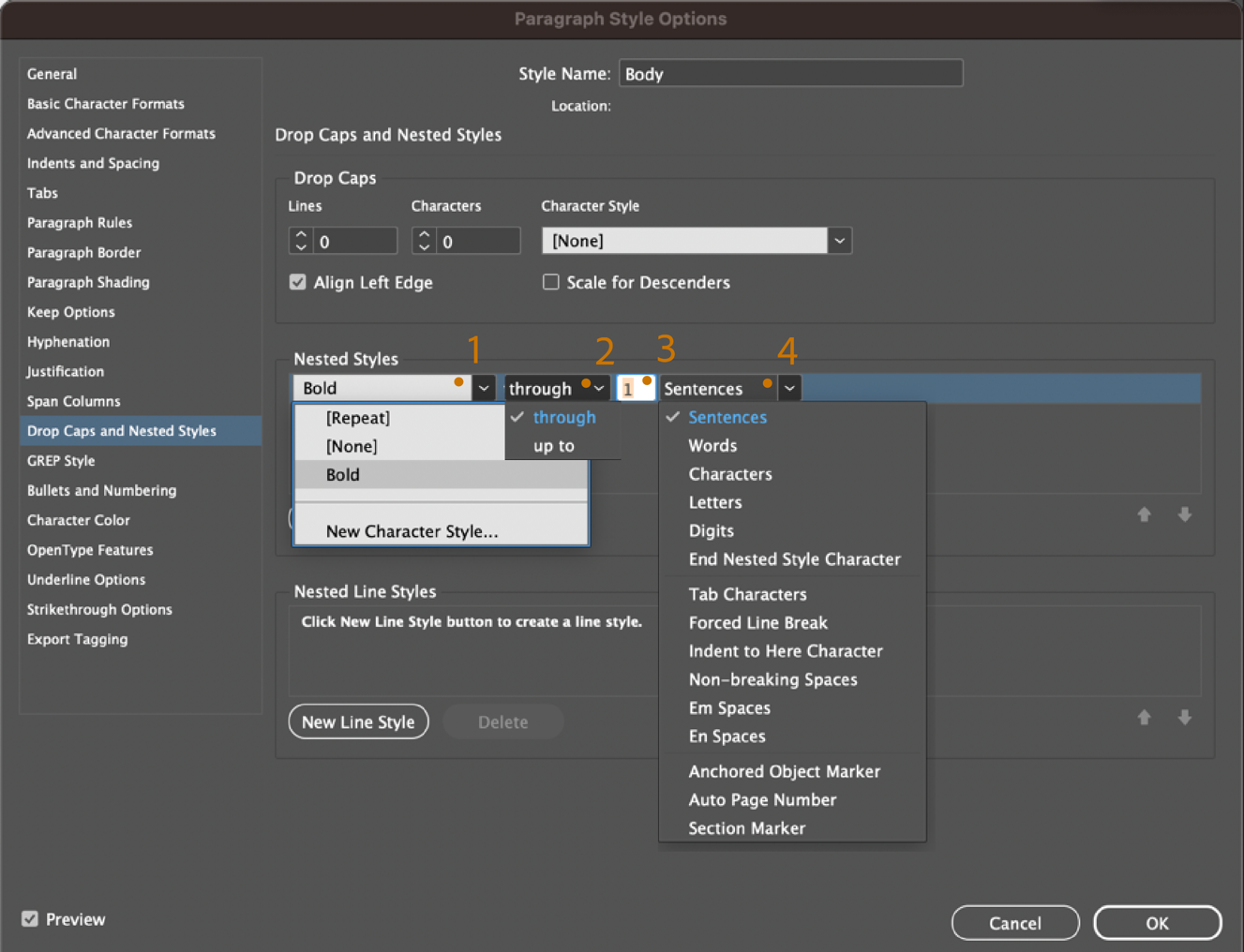 Adobe InDesign: Use nested styles to format run-in heads – Rocky ... Adobe InDesign: Use nested styles to format run-in heads – Rocky ...