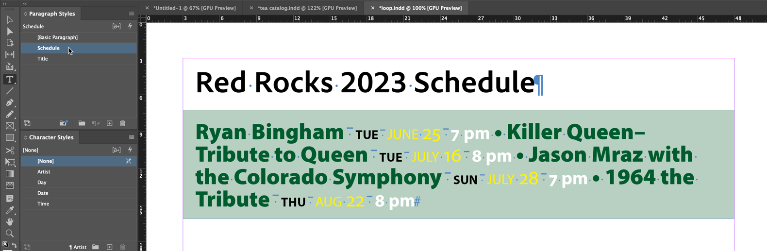 Adobe InDesign: Repeat nested styles – Rocky Mountain Training